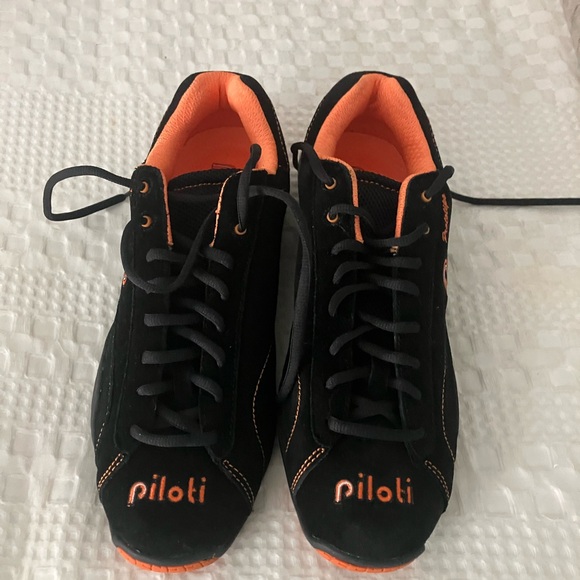 Piloti | Shoes | Piolti Black And Orange Driving Shoes | Poshmark